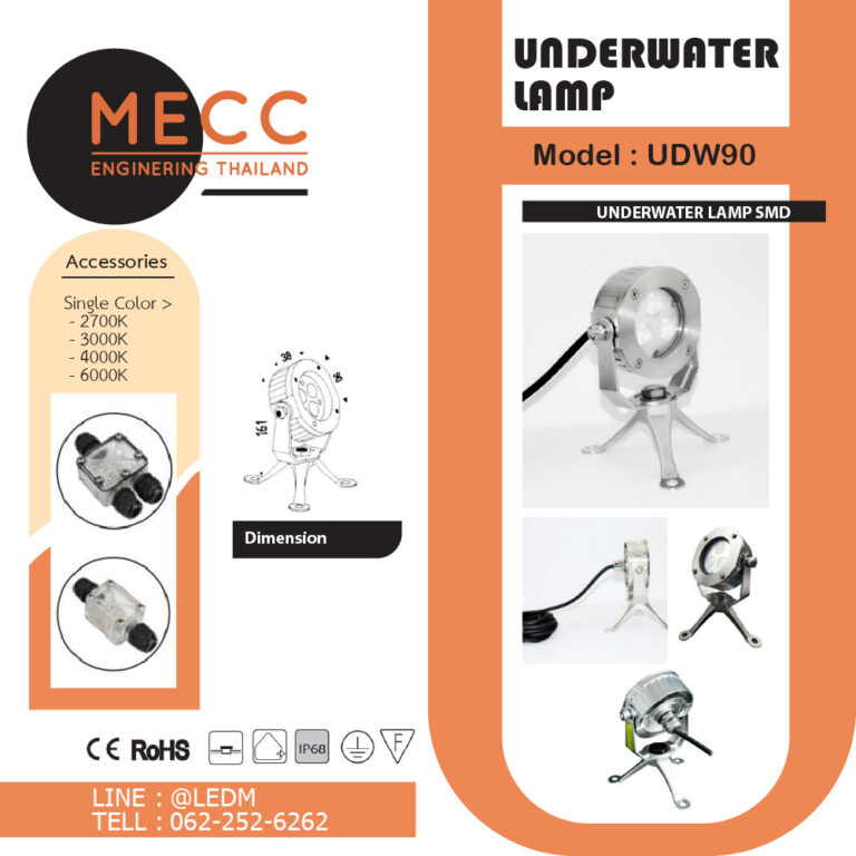 UNDERWATER LAMP SMD Model : UDW90 - MECC LIGHTING