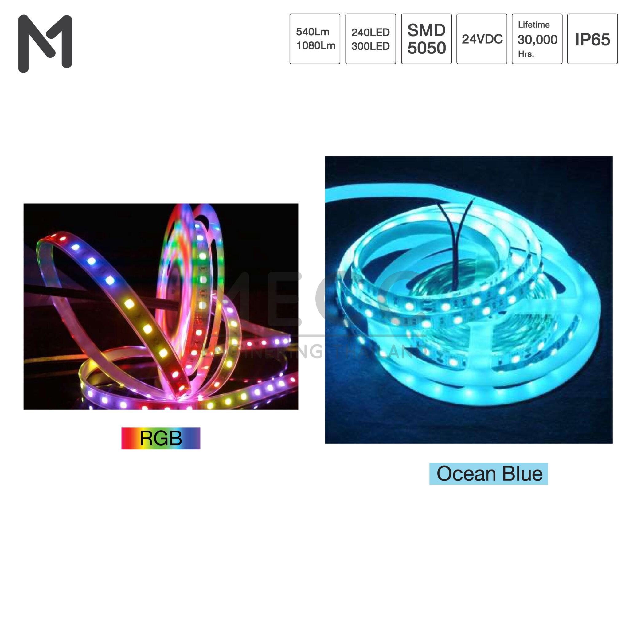 ไฟเส้น LED Strip Light 5050 24V IP65 - MECC LIGHTING