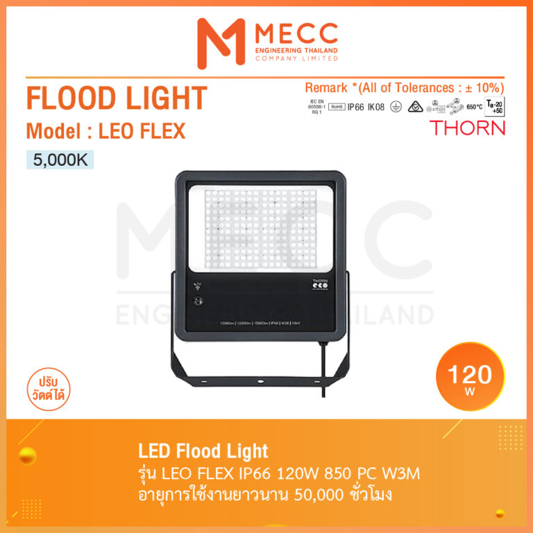 THORN LED Floodlight รุ่น LEO FLEX FP ขนาด 70W / 90W / 120W แสง 5000K ...